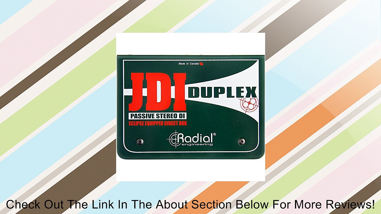 Radial JDI Duplex mk4 Stereo Direct Box Review - video Dailymotion