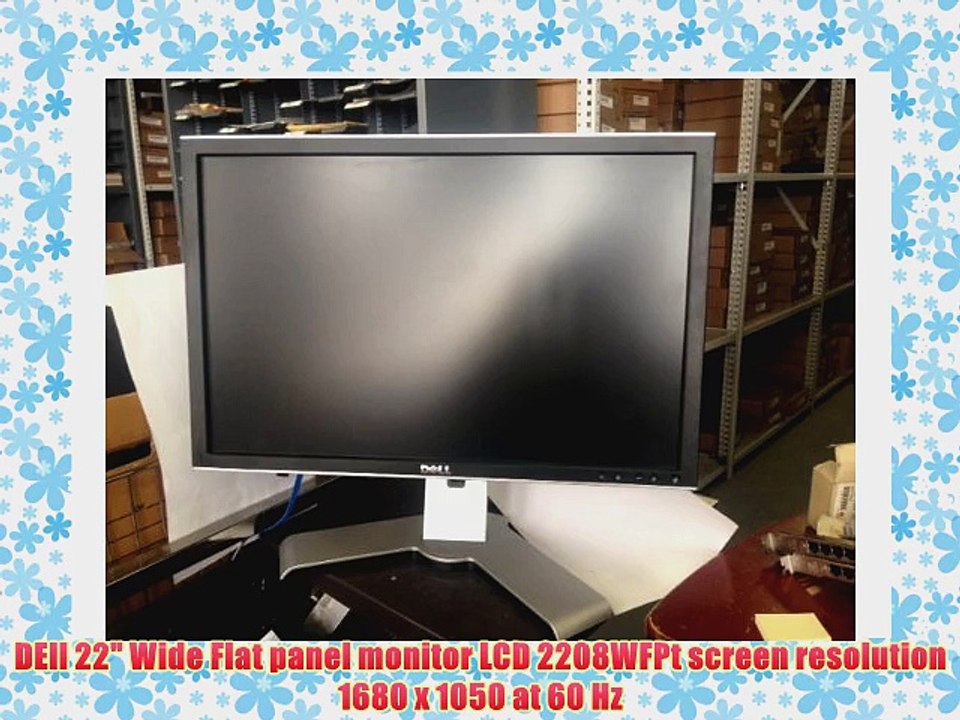 DEll 22 Wide Flat panel monitor LCD 2208WFPt screen resolution 1680 x ...