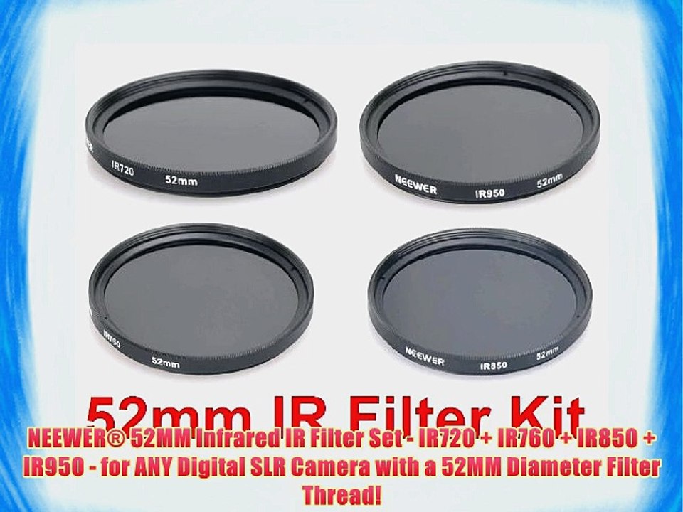 NEEWER? 52MM Infrared IR Filter Set - IR720 IR760 IR850 IR950 - for ANY ...