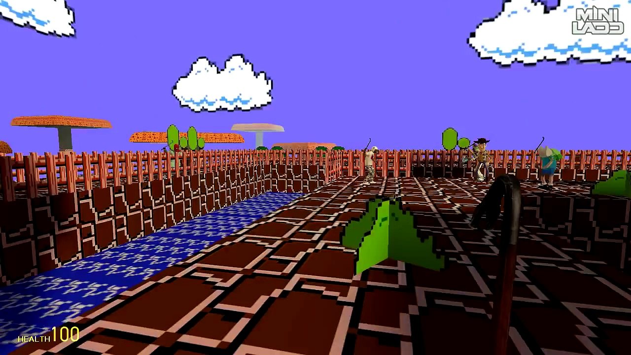 Mini Ladd GMod Deathrun! Super Mario Bro's, Bowsers Castle, Trolling ...