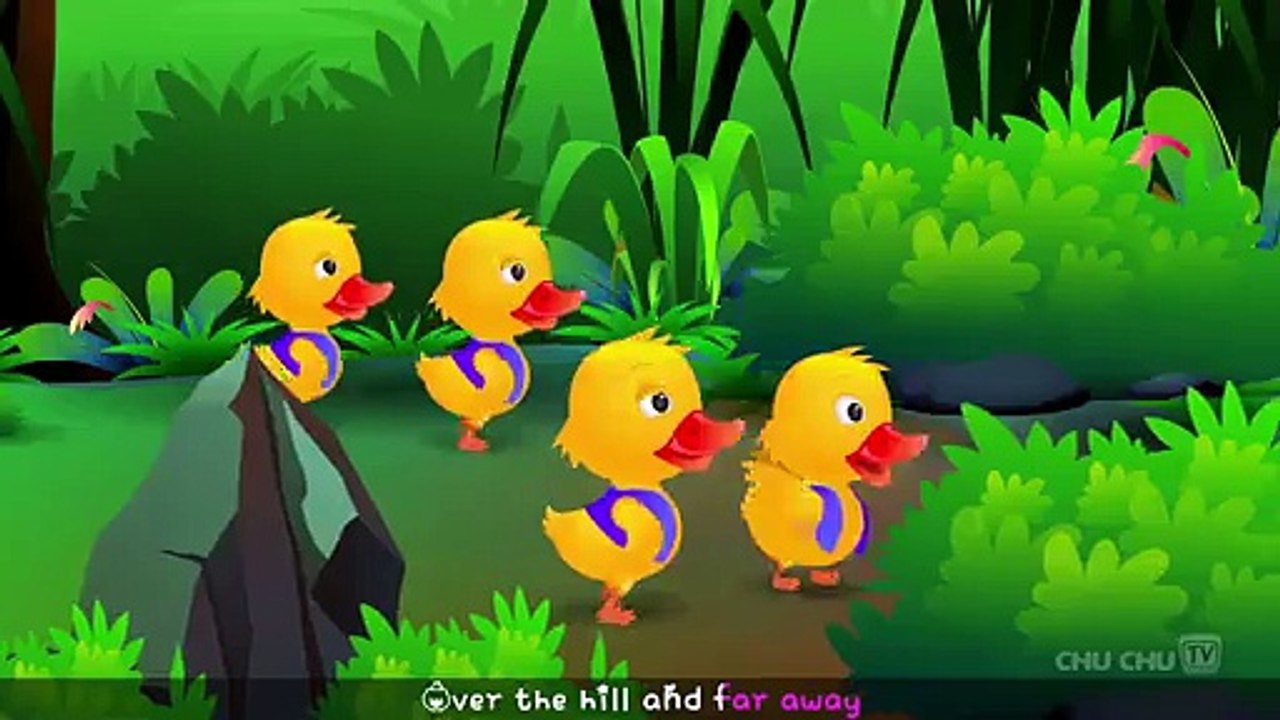 Five Little Ducks Nursery Rhyme With Lyrics - Cartoon Animation Rhymes ...