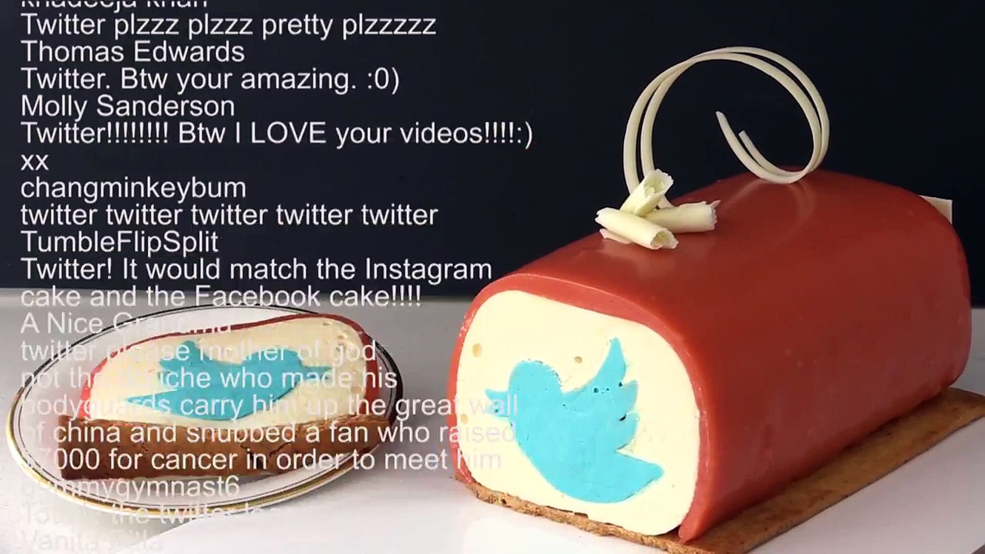 Twitter Facebook Cake