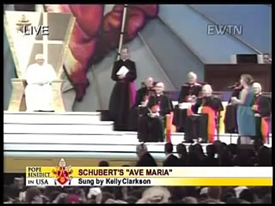 Kelly Clarkson sings "Ave Maria" for Pope Benedict XVI - video Dailymotion