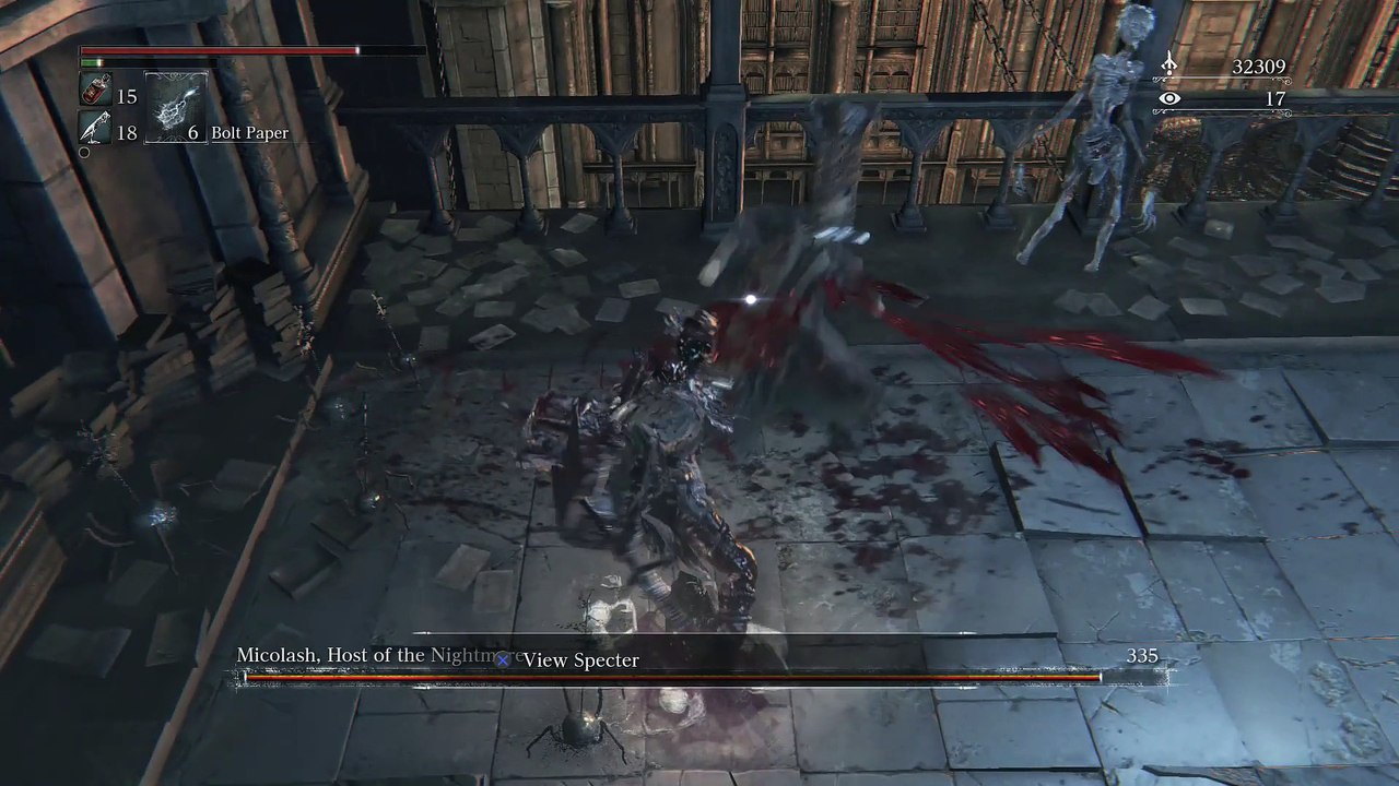 Micolash Host of the Nightmare Bloodborne boss fight. Mensis Cage ...