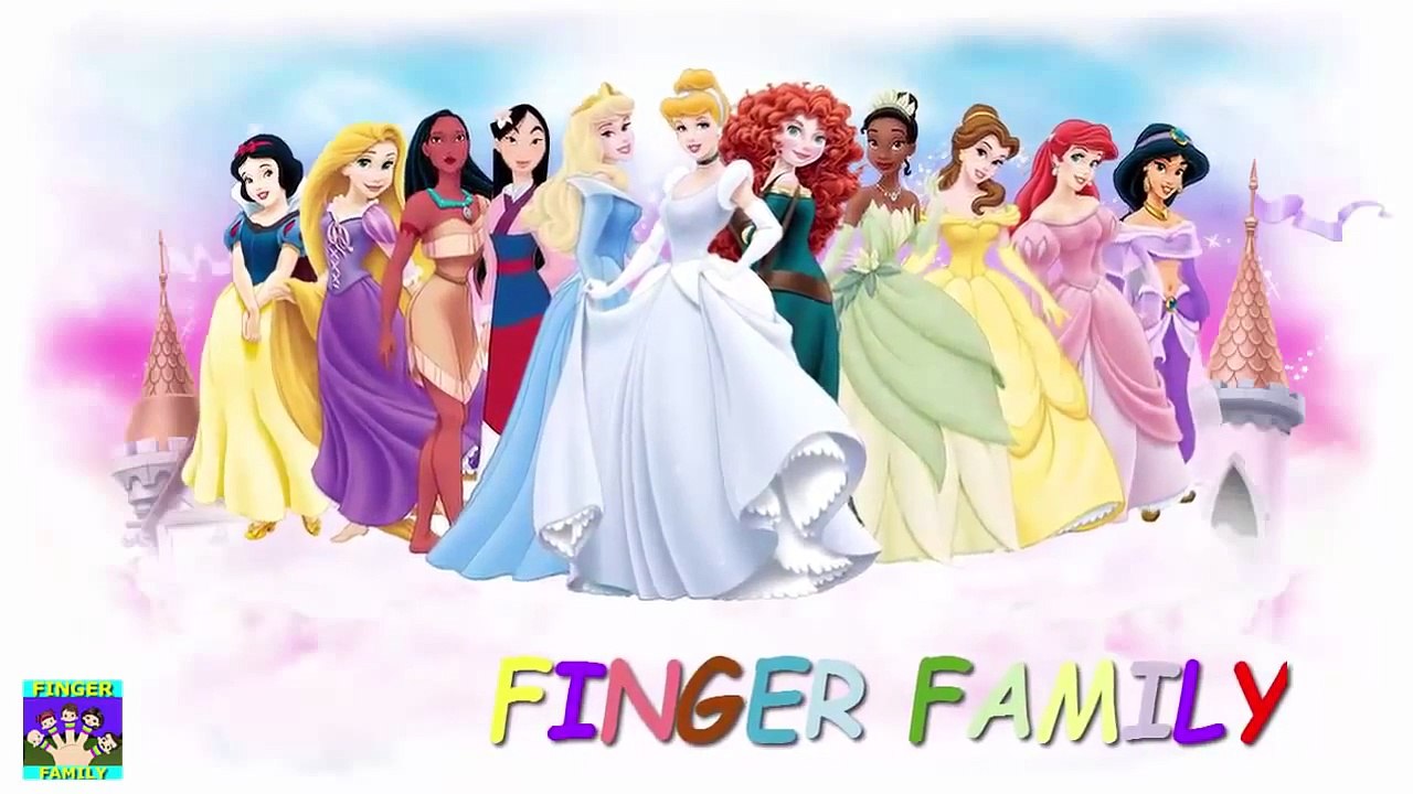 Disney Princess Finger Family Song For Children | Finger Family Nursery ...