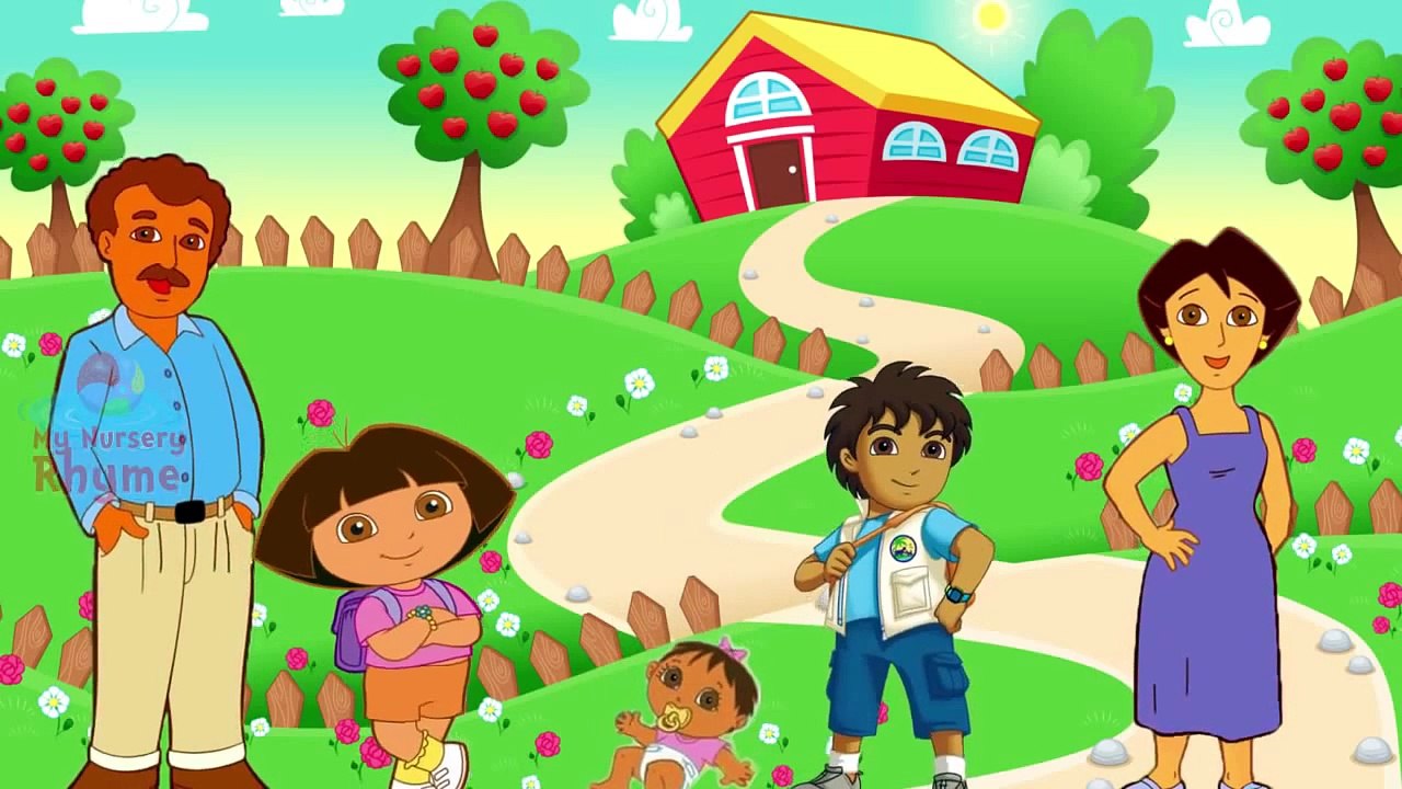 Dora Cartoon Song for Children Dora the Explorer Finger Family Nursery ...