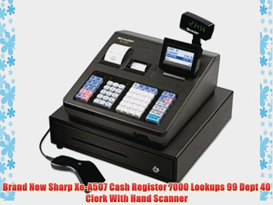 Brand New Sharp Xe-A507 Cash Register 7000 Lookups 99 Dept 40 Clerk ...
