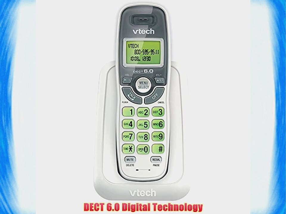 VTech CS6114 DECT 6.0 Cordless Phone with Caller ID/Call Waiting White ...