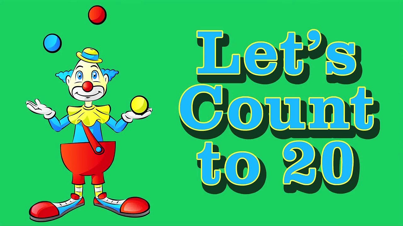 Number Counting Juggling Circus Clown - Learn to Count 1 to 20 for Kids ...