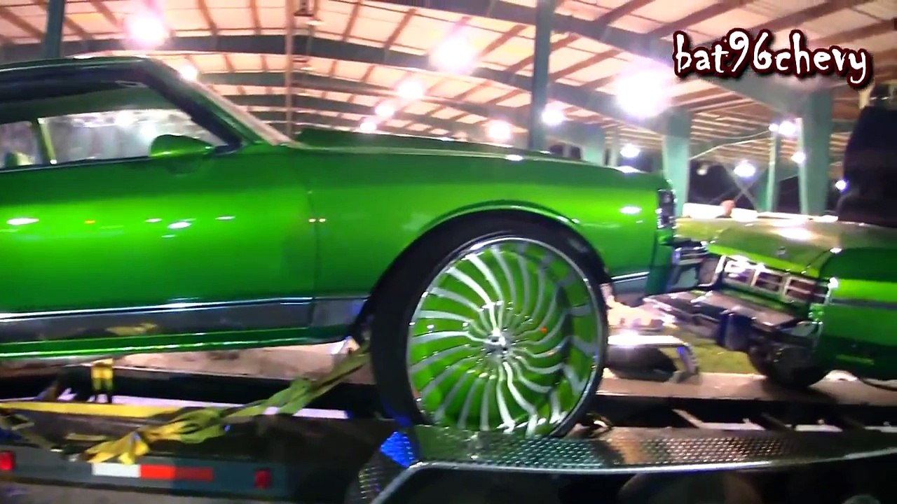 Car Show Customs GREEN FLEET: Box Chevy on 32s, 75 Donk, Ford Dually ...