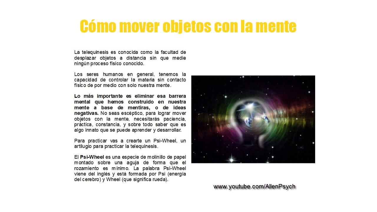 CÓMO MOVER OBJETOS CON LA MENTE, Telequinesis, Tutorial - Vídeo Dailymotion