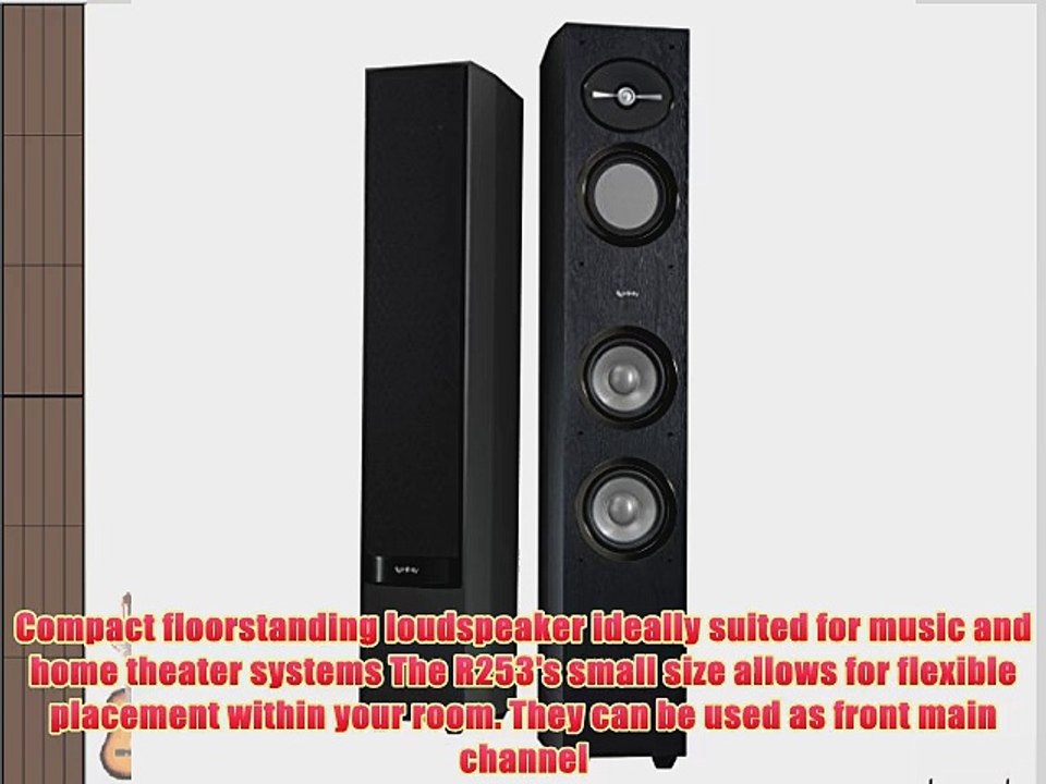 Infinity R253 Reference Series 3-Way Floorstanding Speaker - Black ...