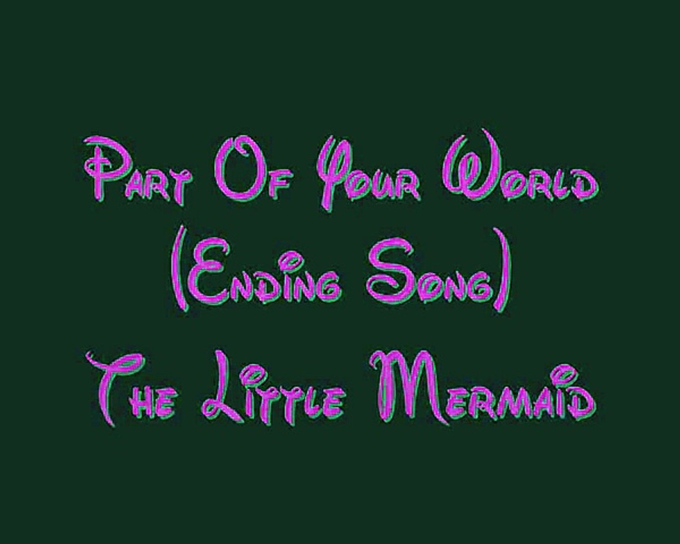 Little Mermaid Part Of Your World Lyrics