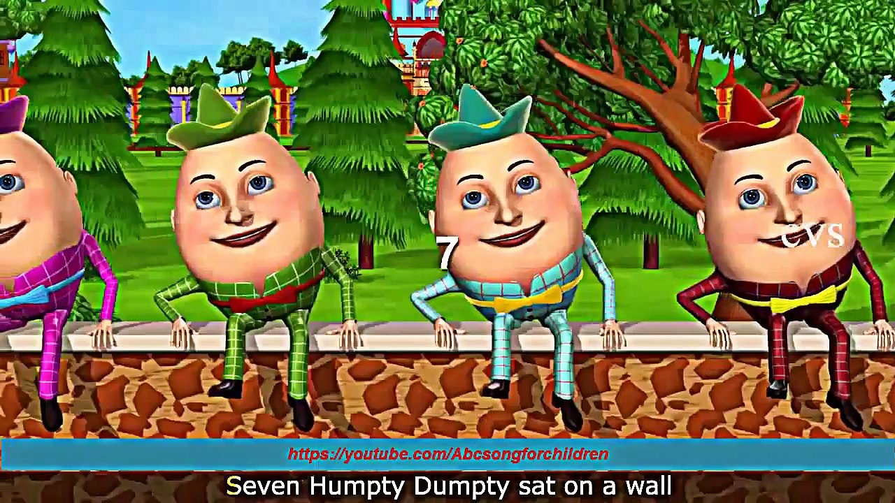 Humpty Dumpty Nursery Rhyme - 3D Animation English - Abc songs for ...