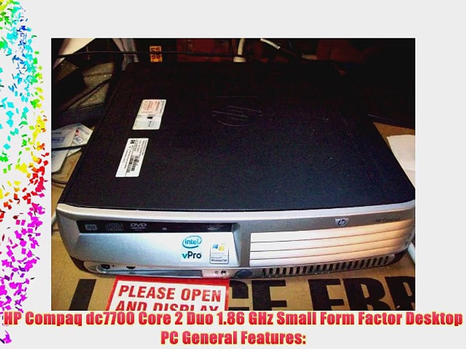 HP Compaq dc7700 Core 2 Duo E6300 1.86GHz 2GB 80GB CDRW/DVD XP ...