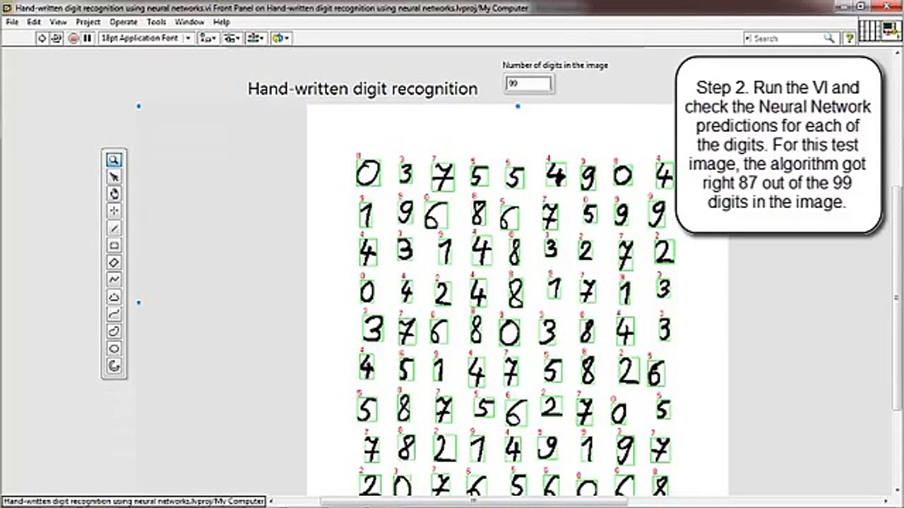 Hand-written digit recognition using LabVIEW (Machine Learning project ...
