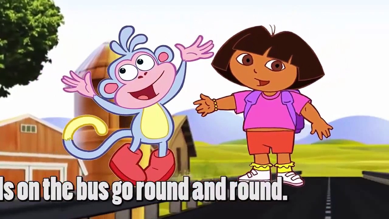 Wheels on the Bus Disney Frozen, Peppa Pig, Dora The Explorer Cartoon ...