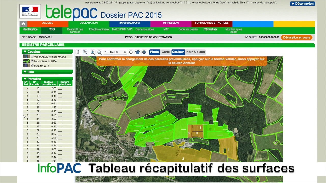infoPAC : Tableau récapitulatif des surfaces (ancien S2 jaune) - Vidéo ...