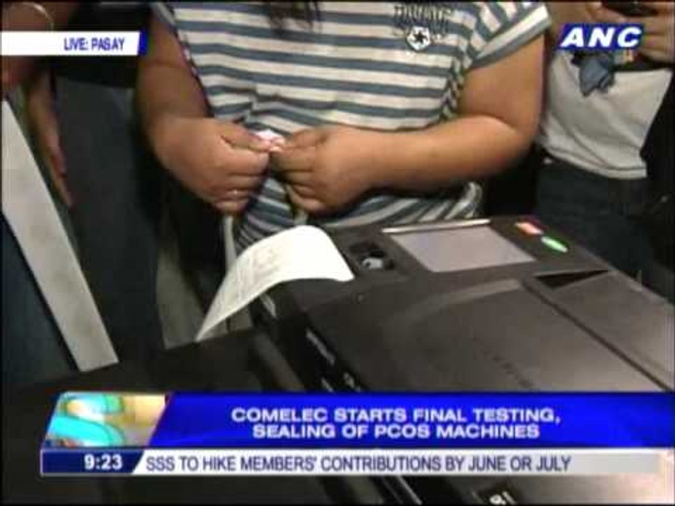 Final testing and sealing of PCOS machines begins - video Dailymotion