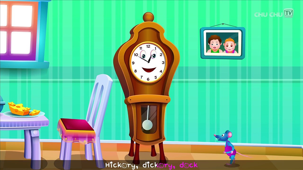 Hickory Dickory Dock Nursery Rhyme With Lyrics - Cartoon Animation ...