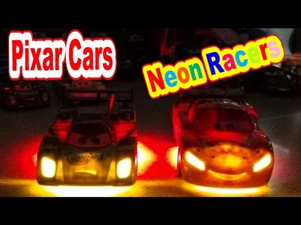Disney Pixar Cars Unboxing Neon Racers Shu Todoroki and Lightning ...