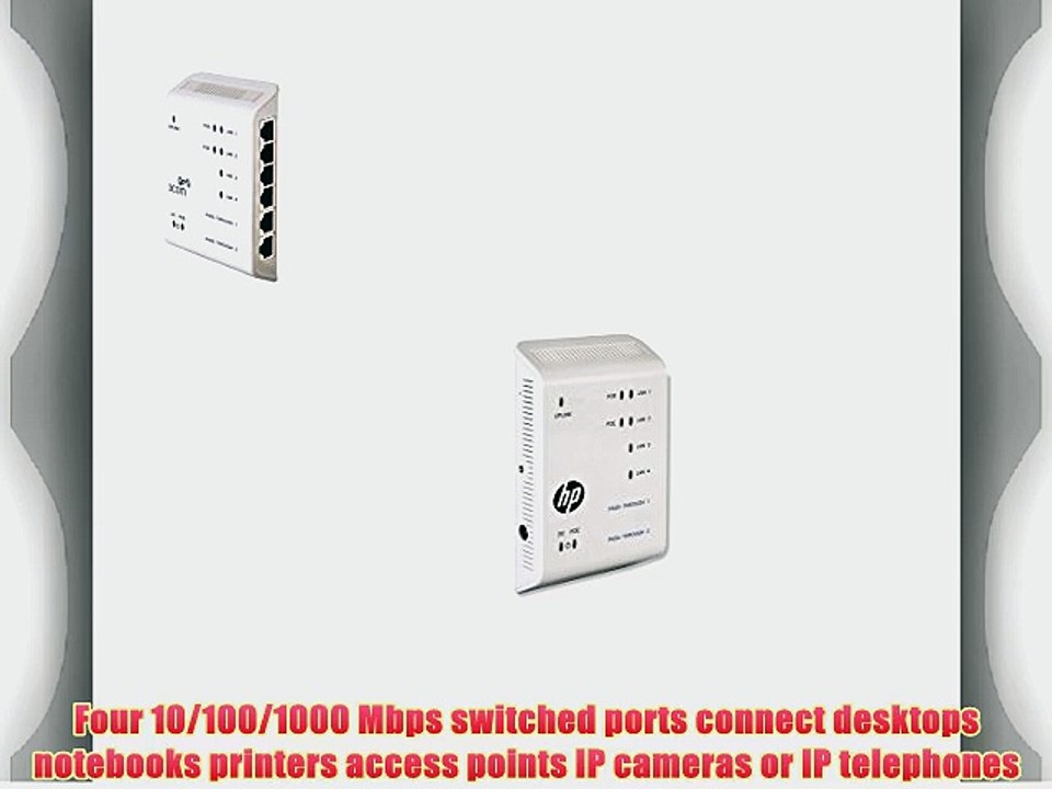 HP 3Com NJ2000G IntelliJack 4-Ports Compact 10/100/1000 Wall-Mount ...