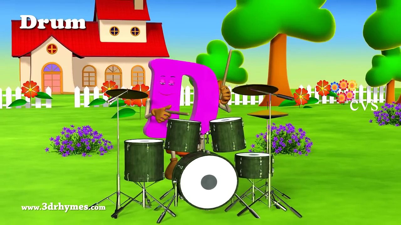Learn Letter D Song- 3d animation - Nursery Rhymes - Kids Rhymes - 3d ...