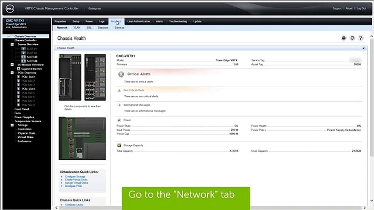 How to Set Up the CMC and iDRAC IP Address on the Dell VRTX - video ...