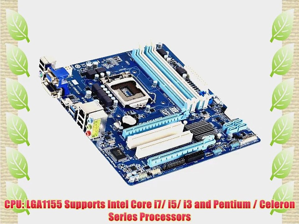 Gigabyte LGA 1155 Intel B75 SATA 6Gb/s USB 3.0 Micro ATX DDR3 1600 ...