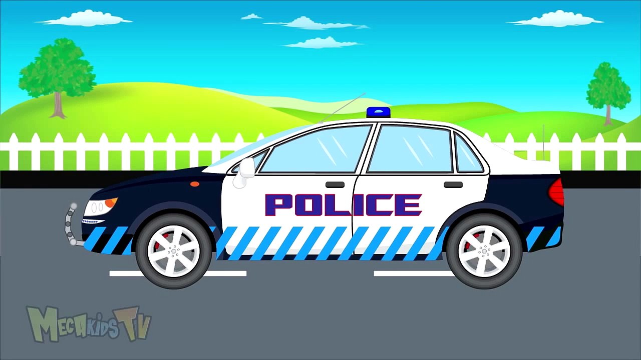 Police Car Vs Police Truck ☆ Monster Trucks For Children ☆ Mega Kids Tv ...