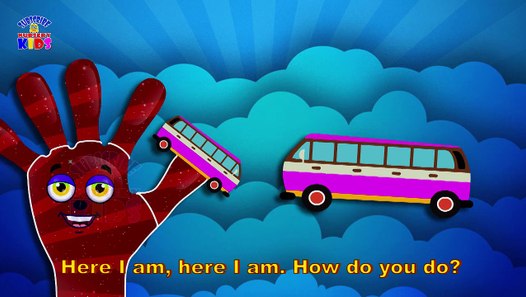 The Wheels on the Bus Finger Family Songs English nursery rhymes for ...