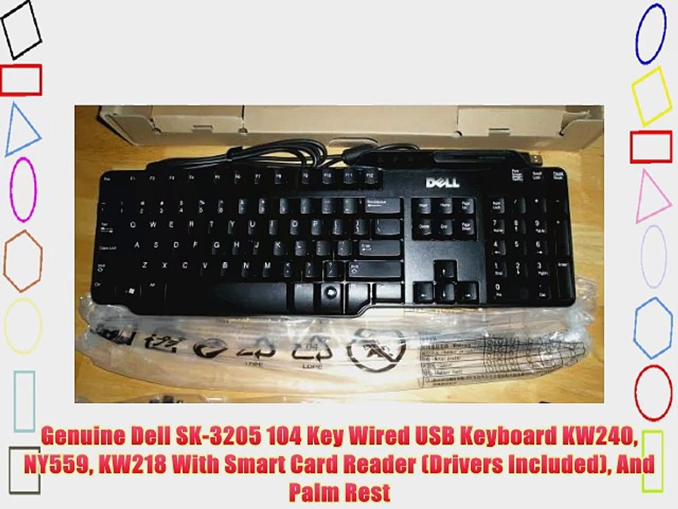 Genuine Dell SK-3205 104 Key Wired USB Keyboard KW240 NY559 KW218 With ...