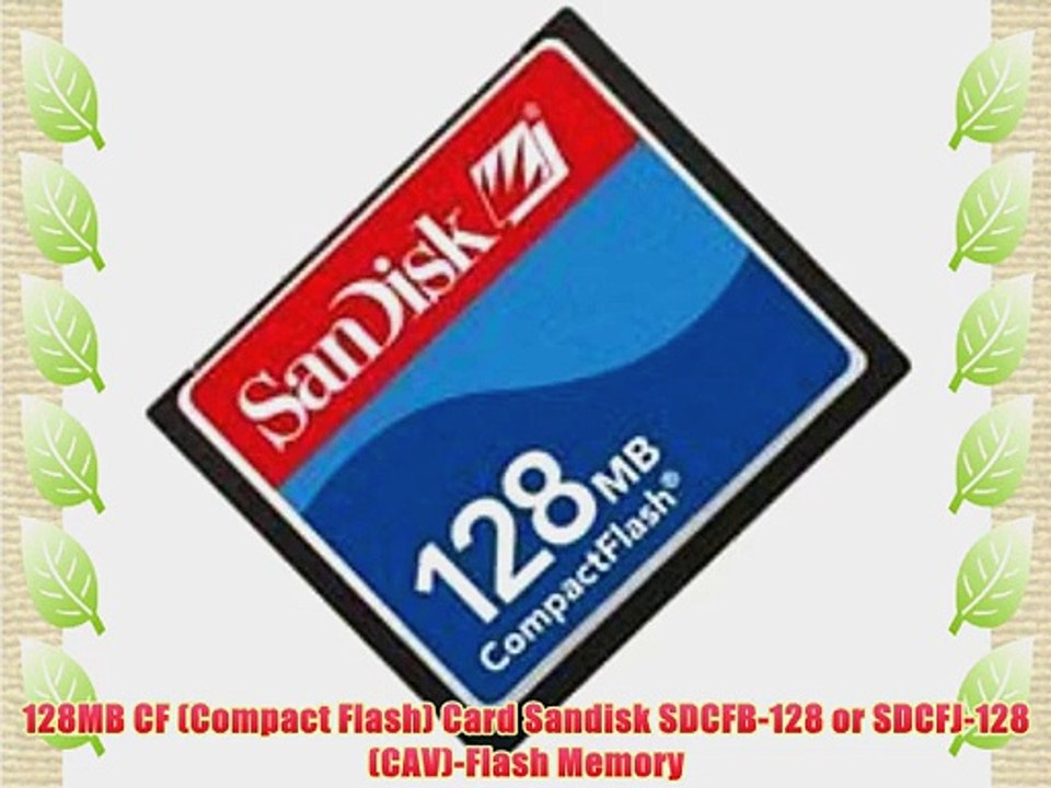 128MB CF (Compact Flash) Card Sandisk SDCFB-128 or SDCFJ-128 (CAV ...