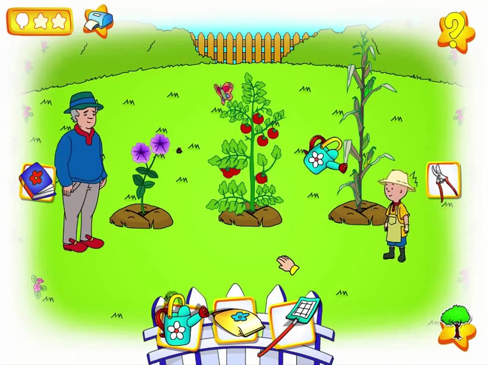 Caillou Gardening Cartoon Animation PBS Kids Game Play Walkthrough ...
