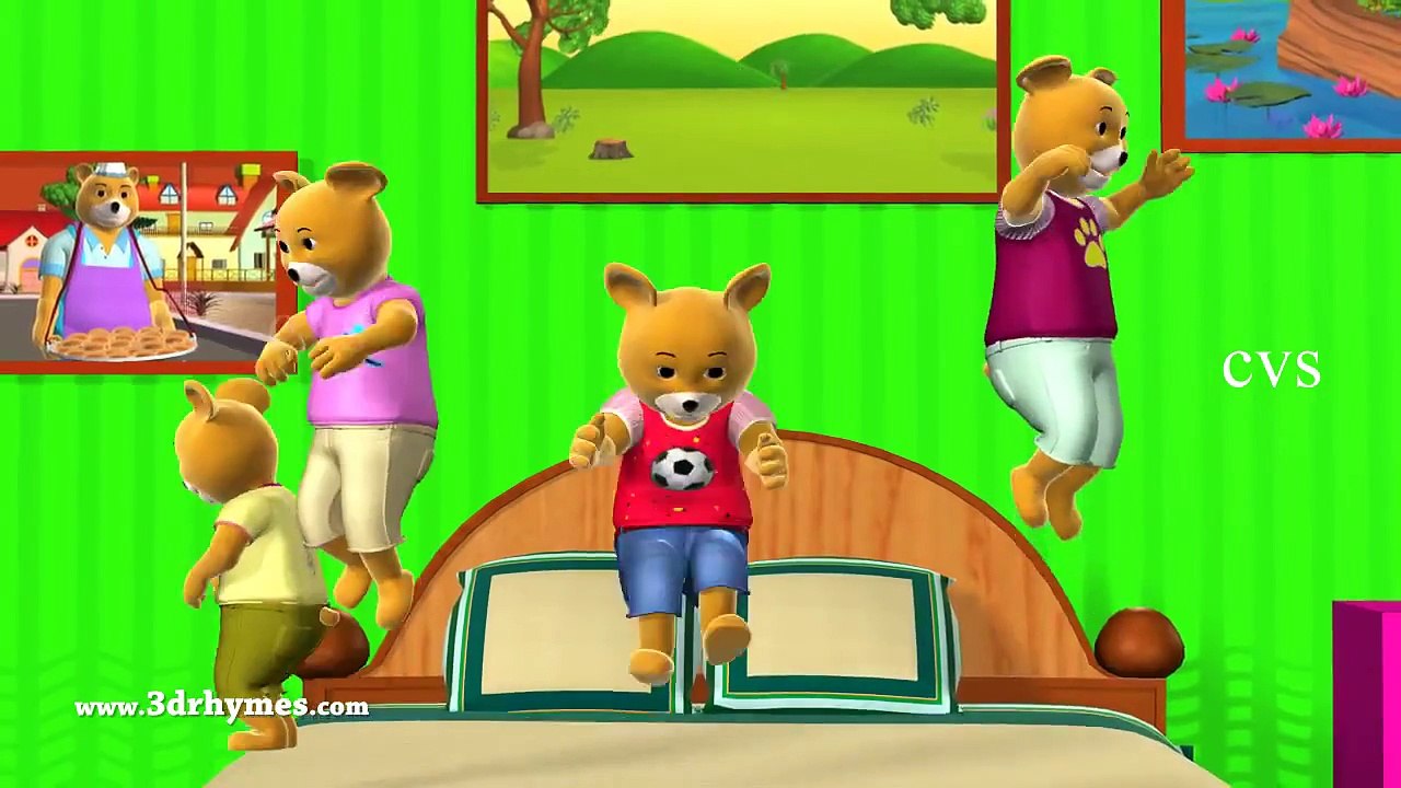 Five Little Rabbits Jumping on the Bed Nursery Rhyme + More Kids Songs ...