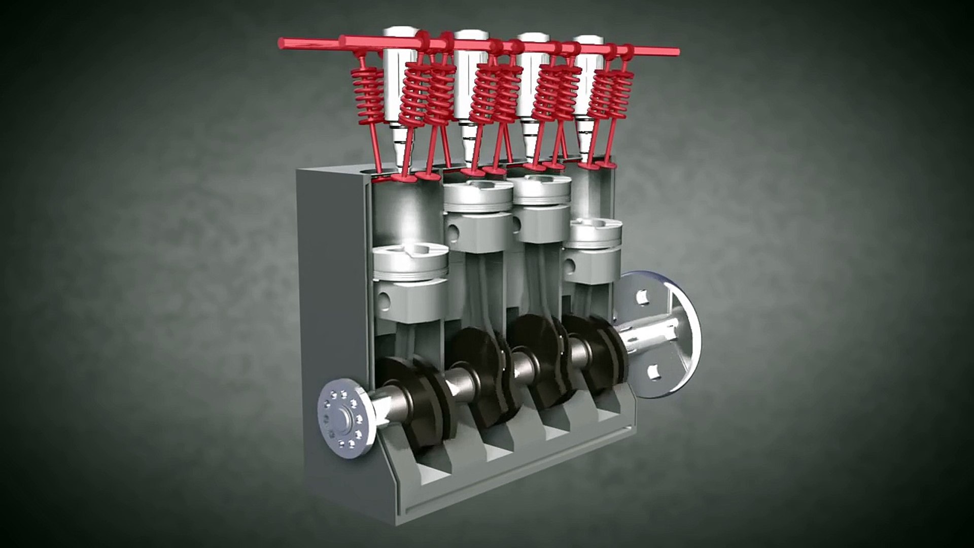 4 Stroke Diesel Engine Animation