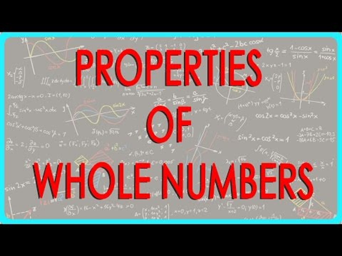 Properties Of Whole Numbers