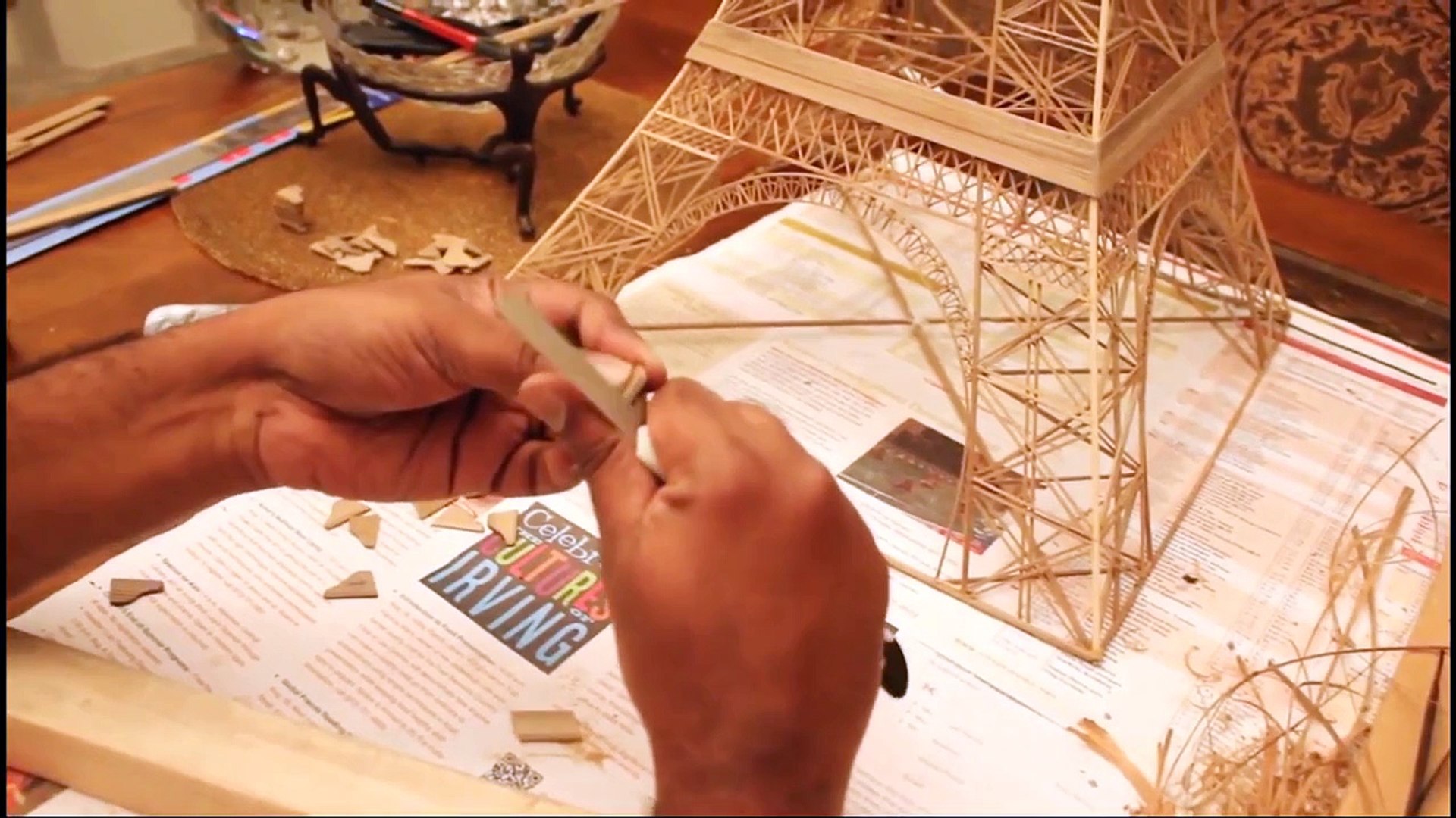Popsicle Stick Eiffel Tower