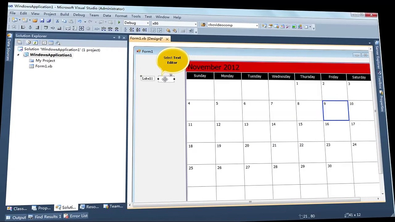 Viscomsoft Tutorial- How to create calendar with VB.NET or C# - video ...