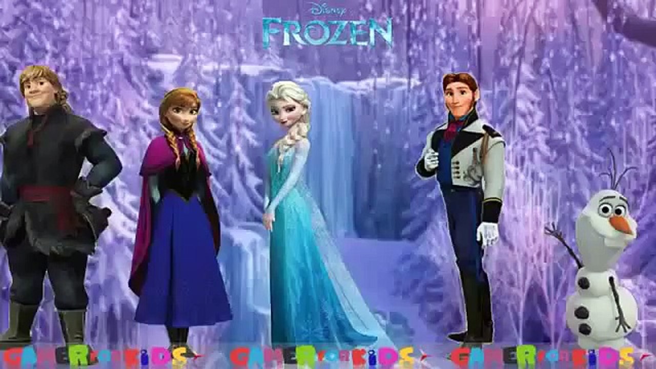 Frozen Finger Family Disney Anna Cartoon Elsa Kids Princess Let it Go ...