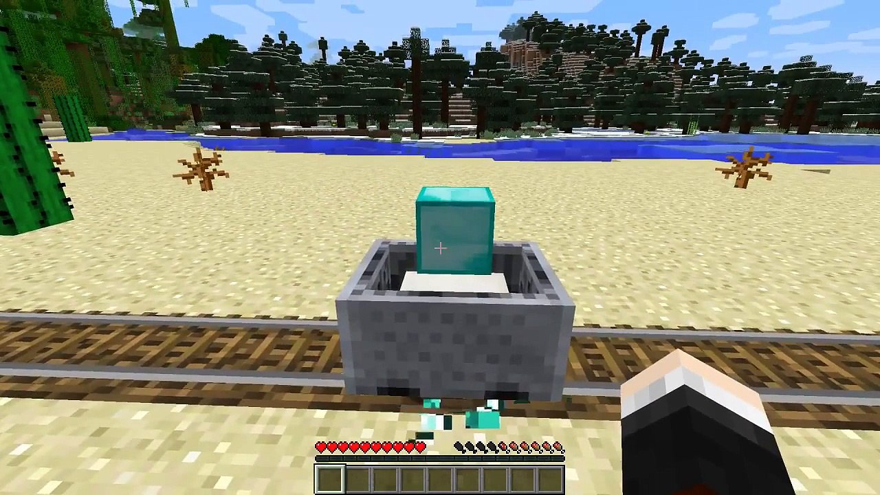 Minecraft | DIAMOND MINECART INFINITE ROLLERCOASTER!! | Custom Command ...