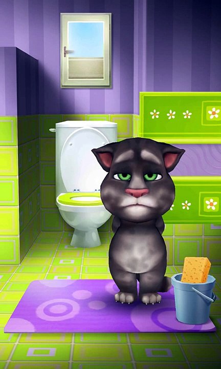 [My Talking Tom]Goes poo poo in the toilet - video Dailymotion