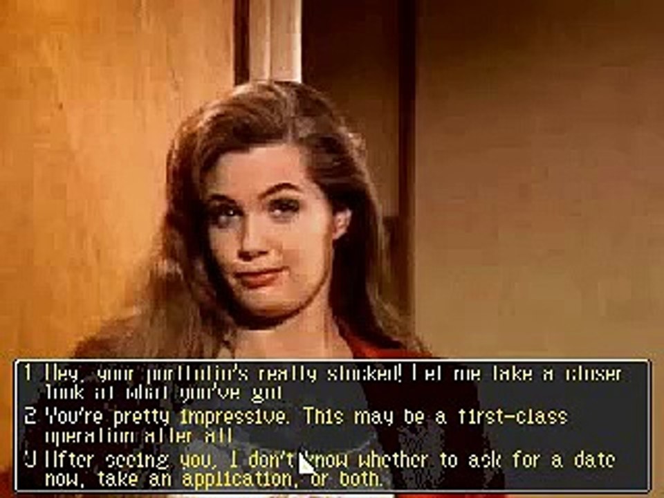 Man Enough (1994) PC FMV dating sim game opening intro and gameplay ...