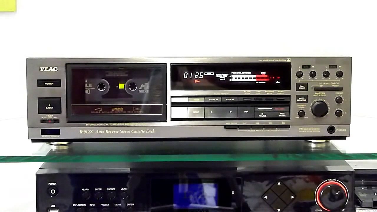 Teac R 919X 3 Head Autoreverse cassette deck calibration recording and ...