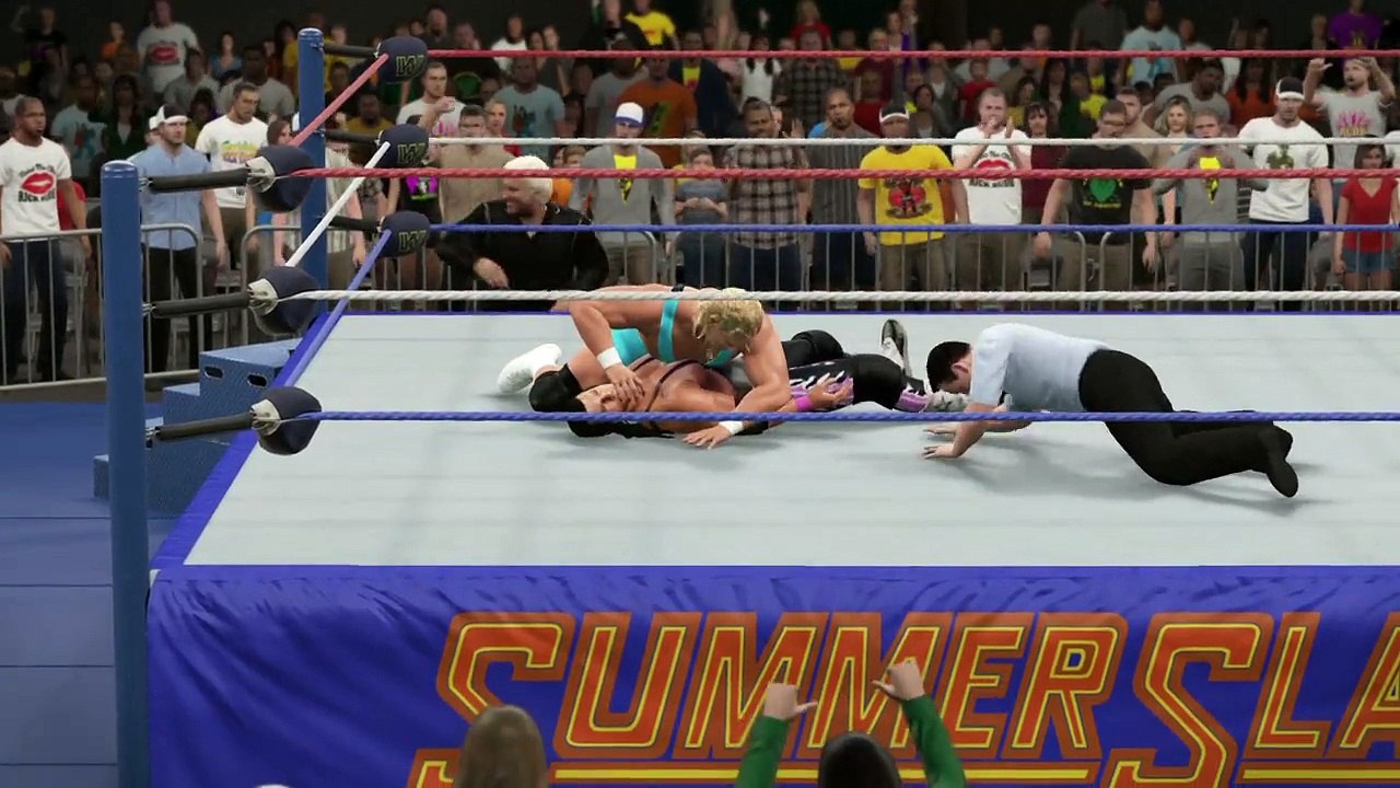 WWE 2K15 Summerslam 91 Intercontinental championship Mr Perfect vs Bret ...