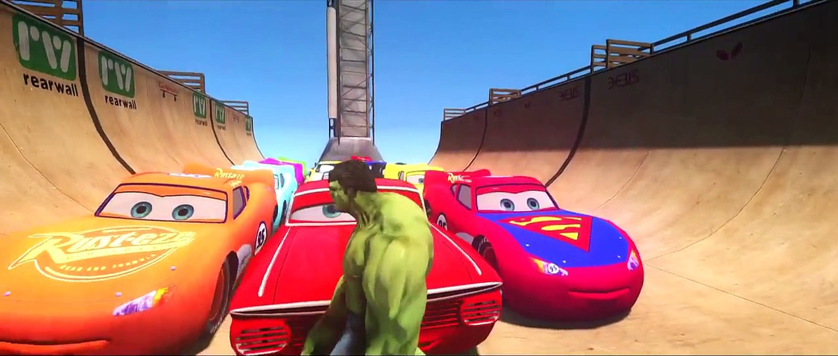 HULK CARS SMASH PARTY 3! Disney Pixar Cars Lightning McQueen CARS ...