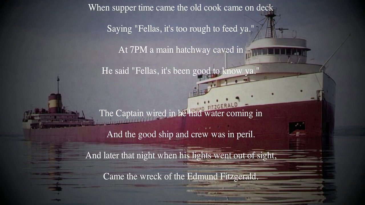 The Wreck of the Edmund Fitzgerald - Gordon Lightfoot (HD w Lyrics ...
