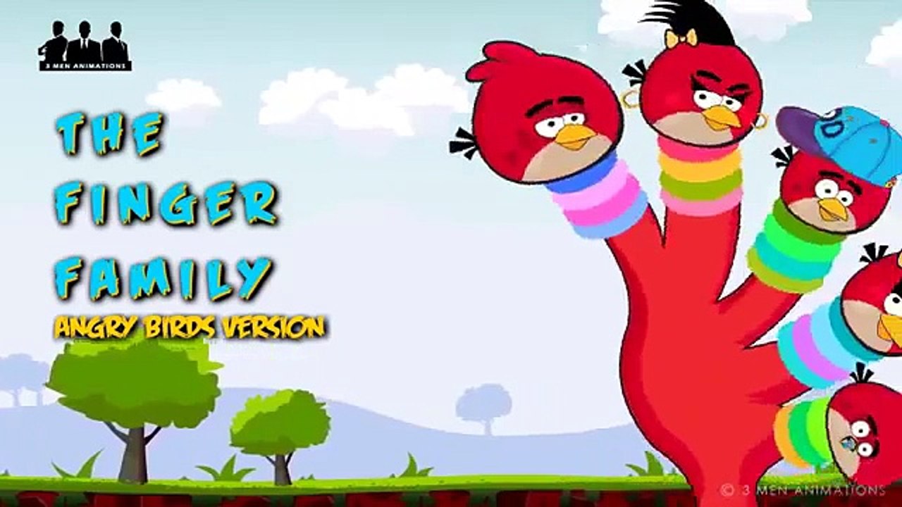 Finger Family Nursery Rhyme "ANGRY BIRDS" VersioN - 3 Men Animations ...