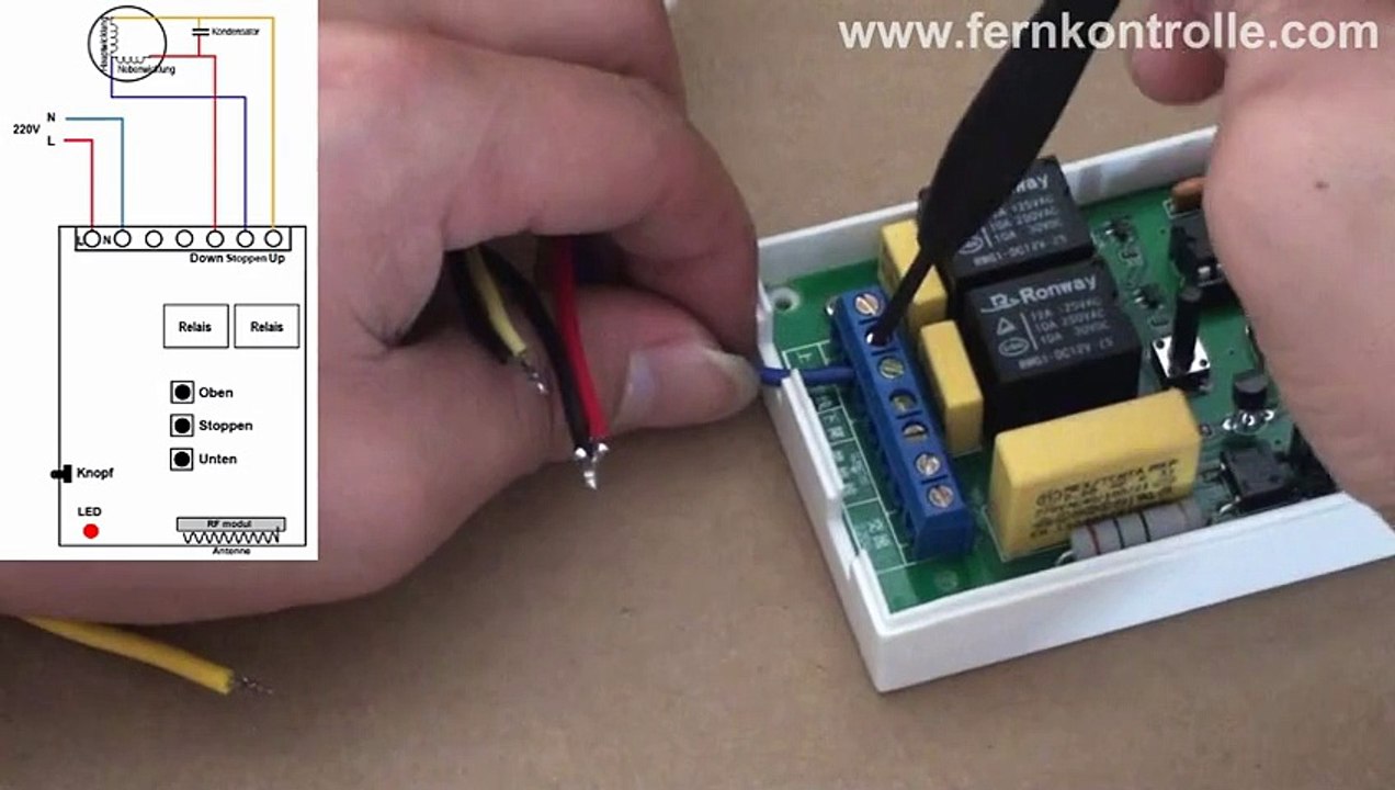 Seilwinde Wie funktioniert der Einphasen-Kondensator Start Motor vorwärts-rückwärts durch funk ...