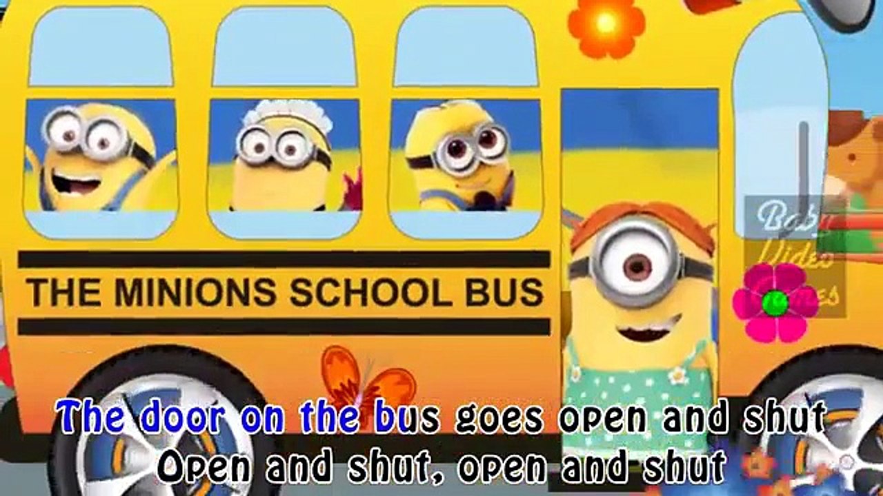 The Wheels on the Bus Minions | Despicable Me | Nursery Rhymes Video ...
